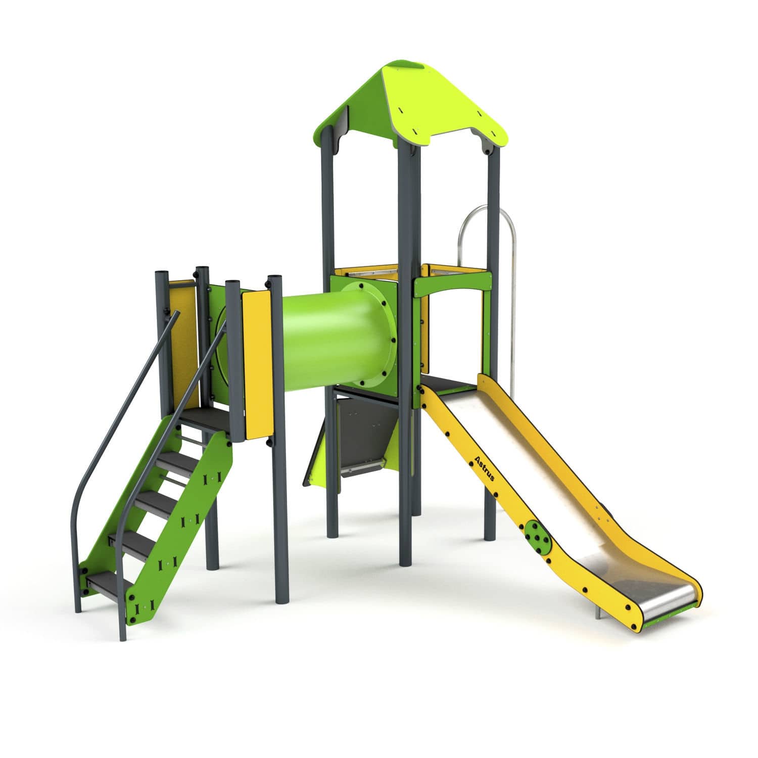 Playground structure - 11063 - Astrus Playgrounds - metal / HDPE / modular