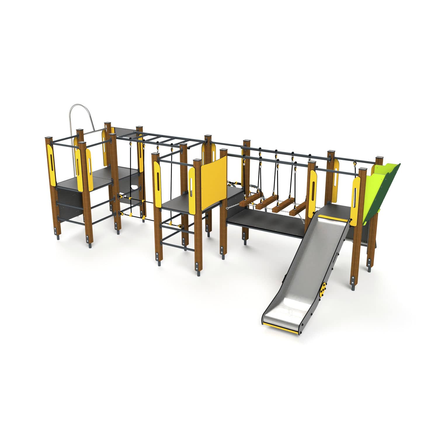 Playground structure - 10050 - Astrus Playgrounds - wooden / HDPE / modular