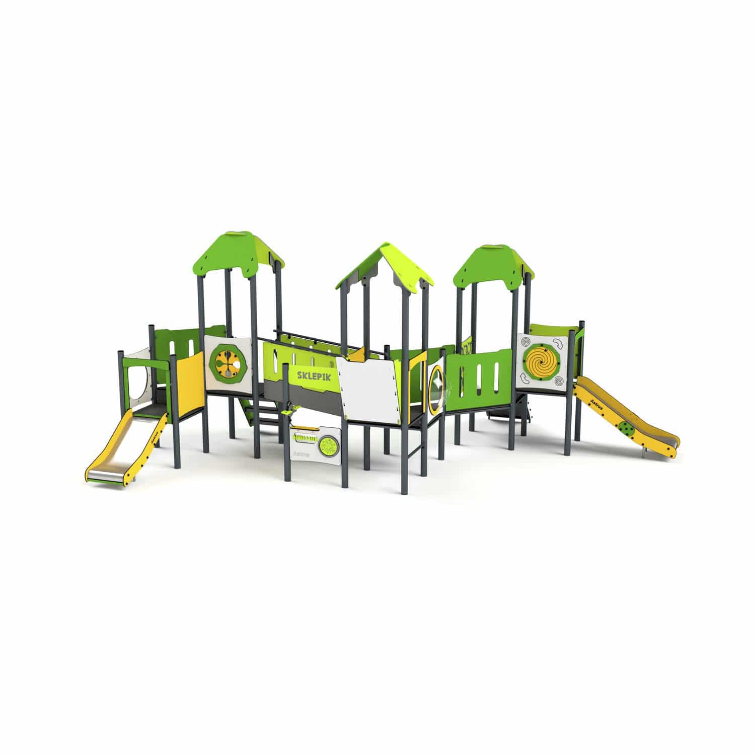 Playground structure - 11069 - Astrus Playgrounds - metal / HDPE / modular