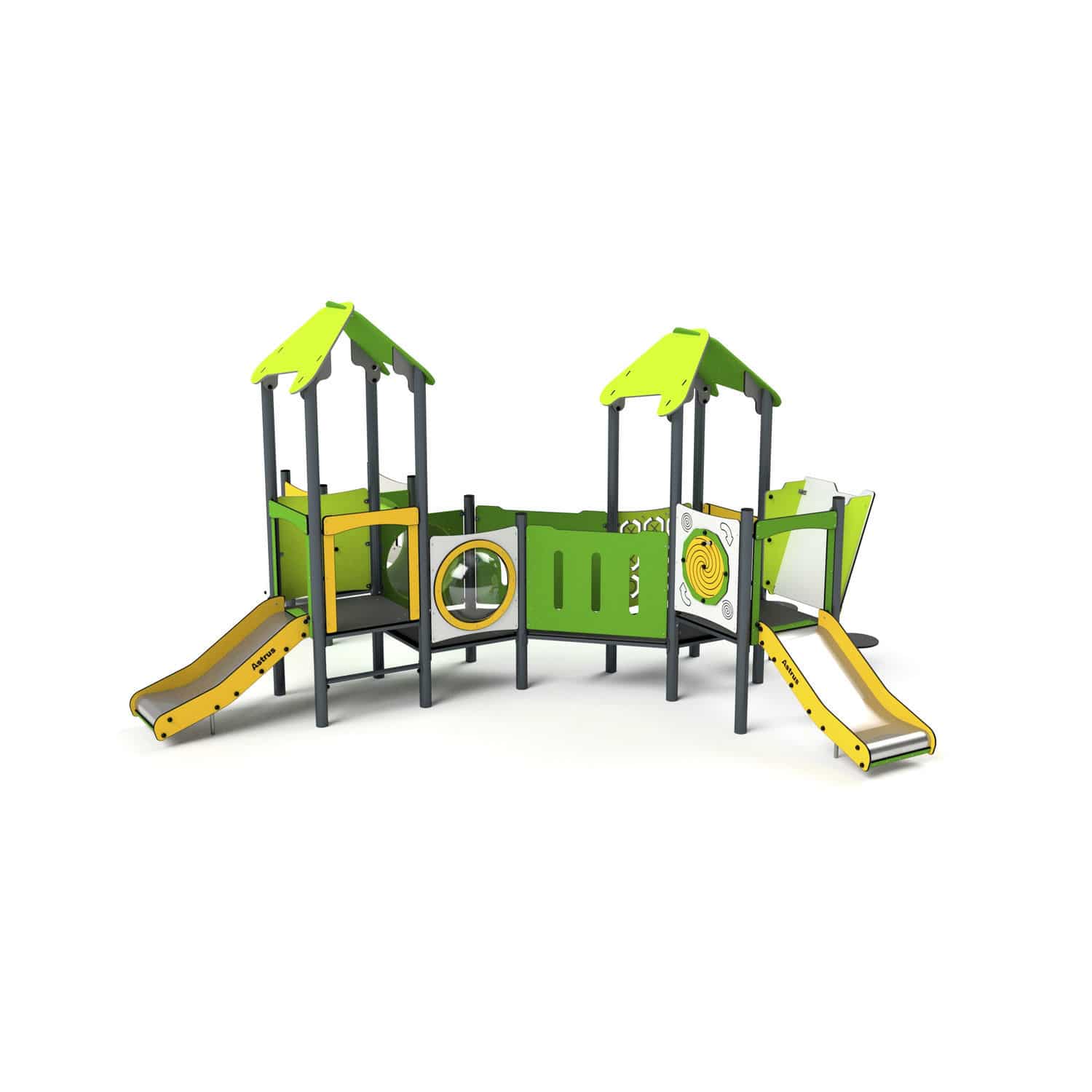 Playground structure - 11070 - Astrus Playgrounds - metal / HDPE / modular