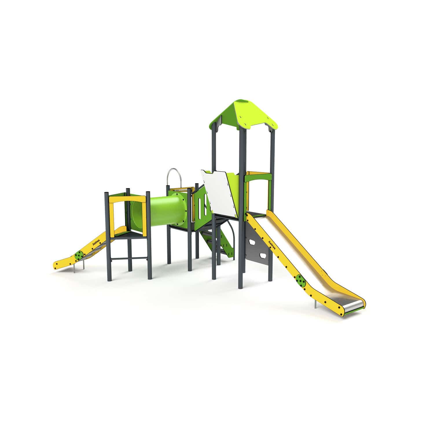 Playground structure - 11074 - Astrus Playgrounds - metal / HDPE / modular