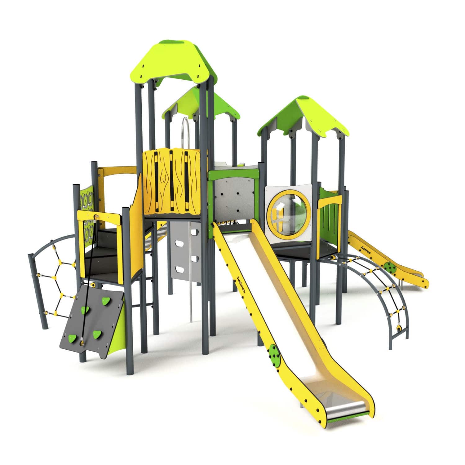 Playground structure - 11075 - Astrus Playgrounds - metal / HDPE / modular