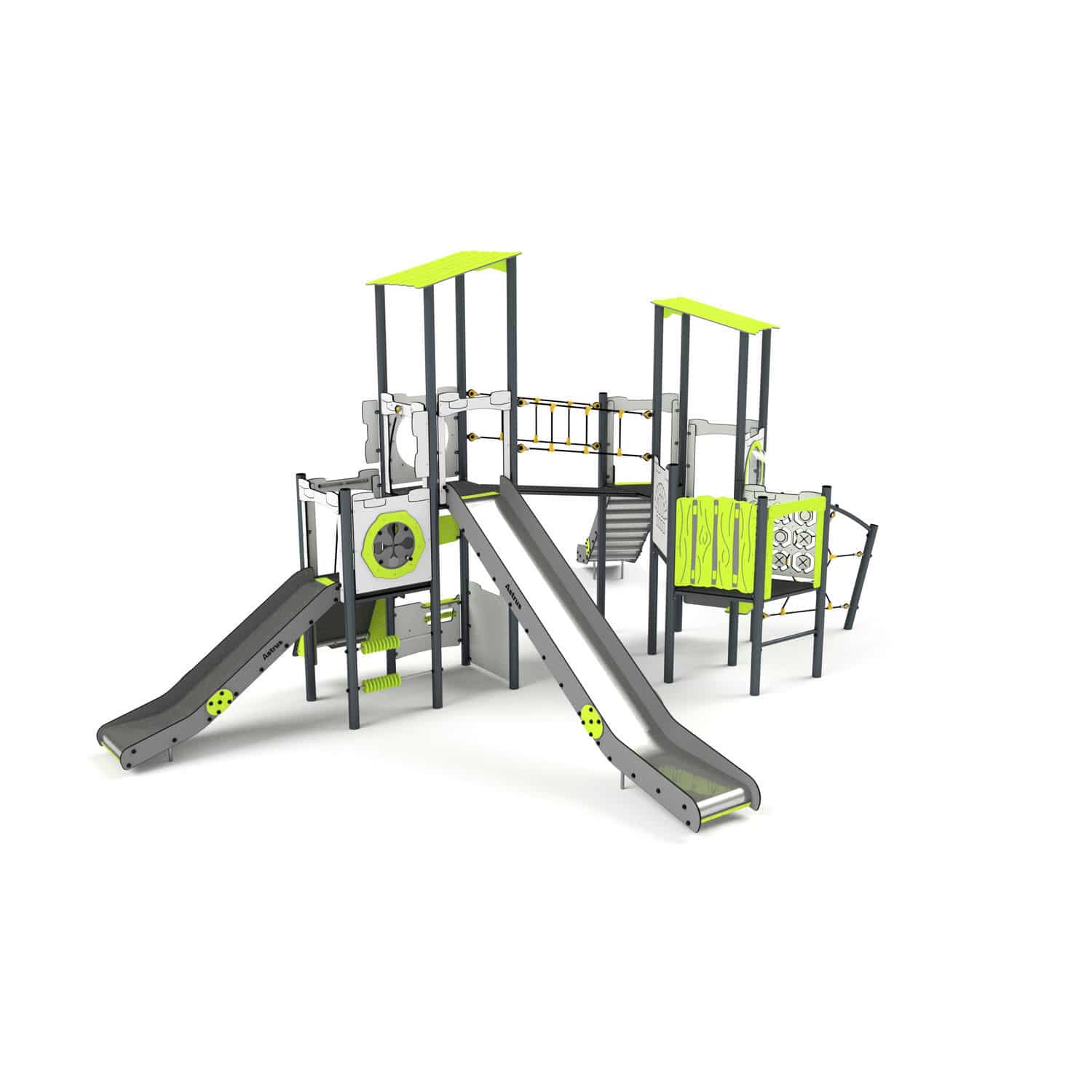 Playground structure - 11091 - Astrus Playgrounds - metal / HDPE / modular
