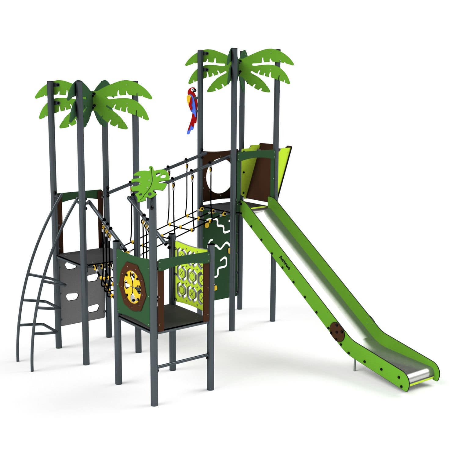 Playground structure - 11115 - Astrus Playgrounds - metal / HDPE / modular