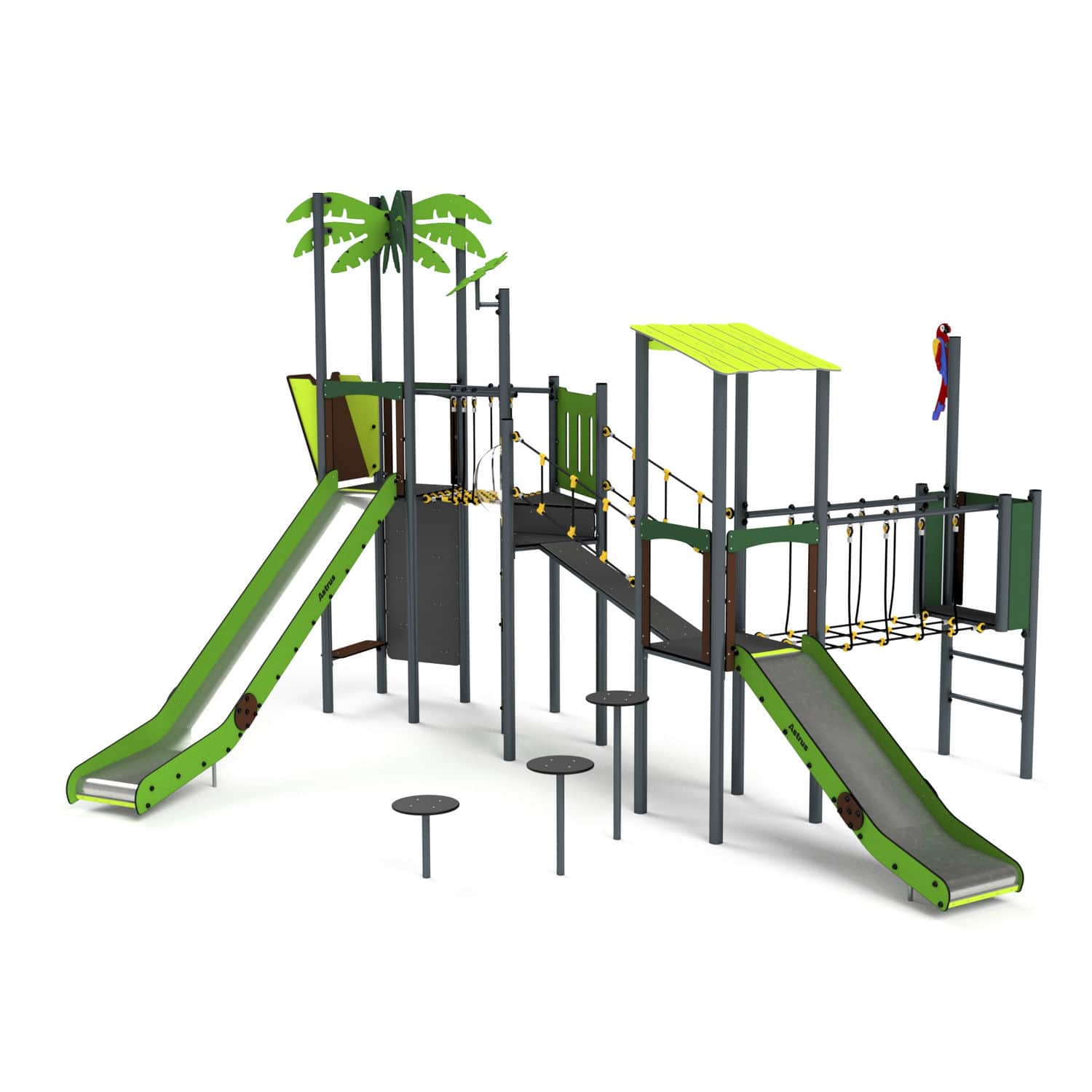 Playground structure - 11116 - Astrus Playgrounds - metal / HDPE / modular