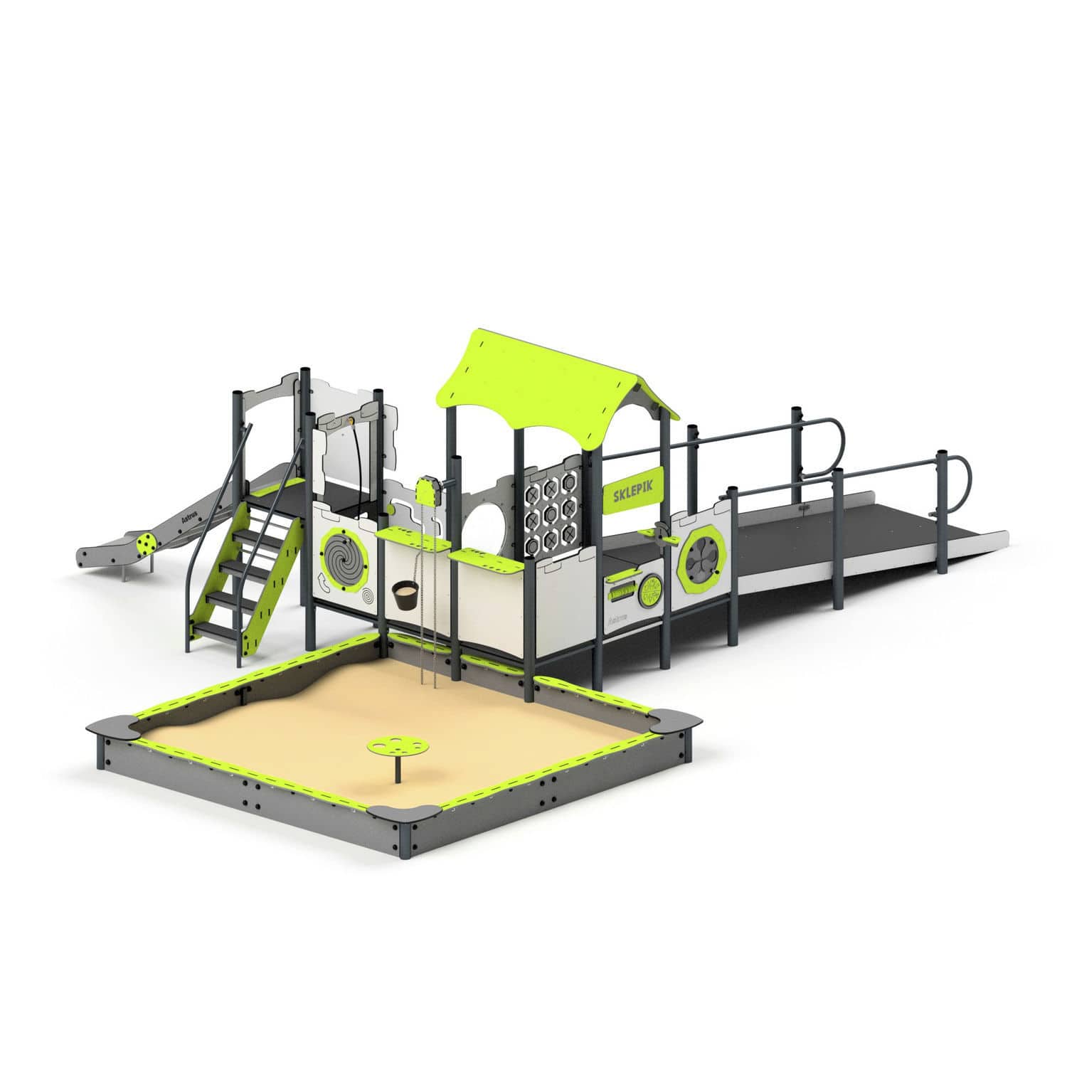 Playground structure - 11113 - Astrus Playgrounds - nursery / metal / HDPE