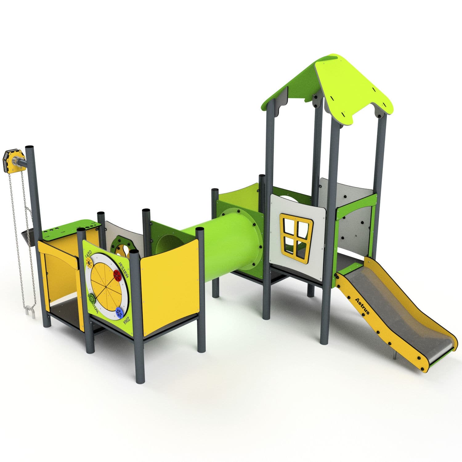 Playground structure - 11083 - Astrus Playgrounds - metal / HDPE / modular