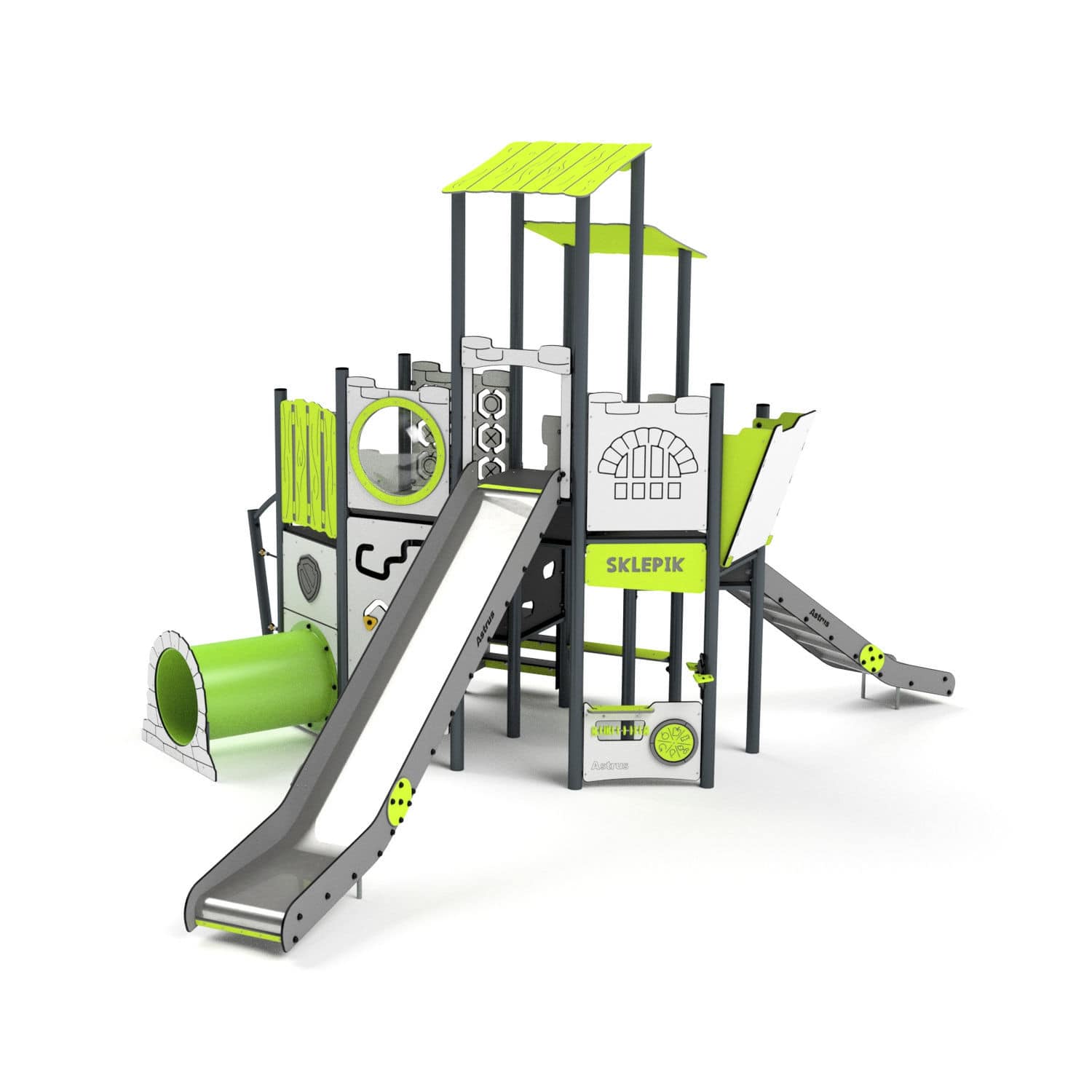 Playground structure - 11103 - Astrus Playgrounds - metal / HDPE / modular