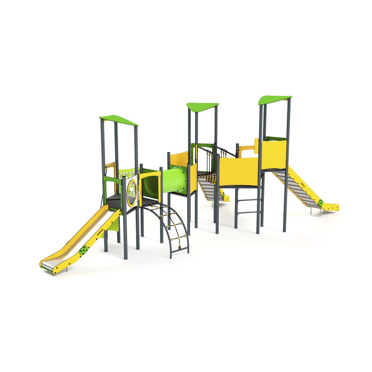 Playground structure - 11052 - Astrus Playgrounds - metal / HDPE / modular