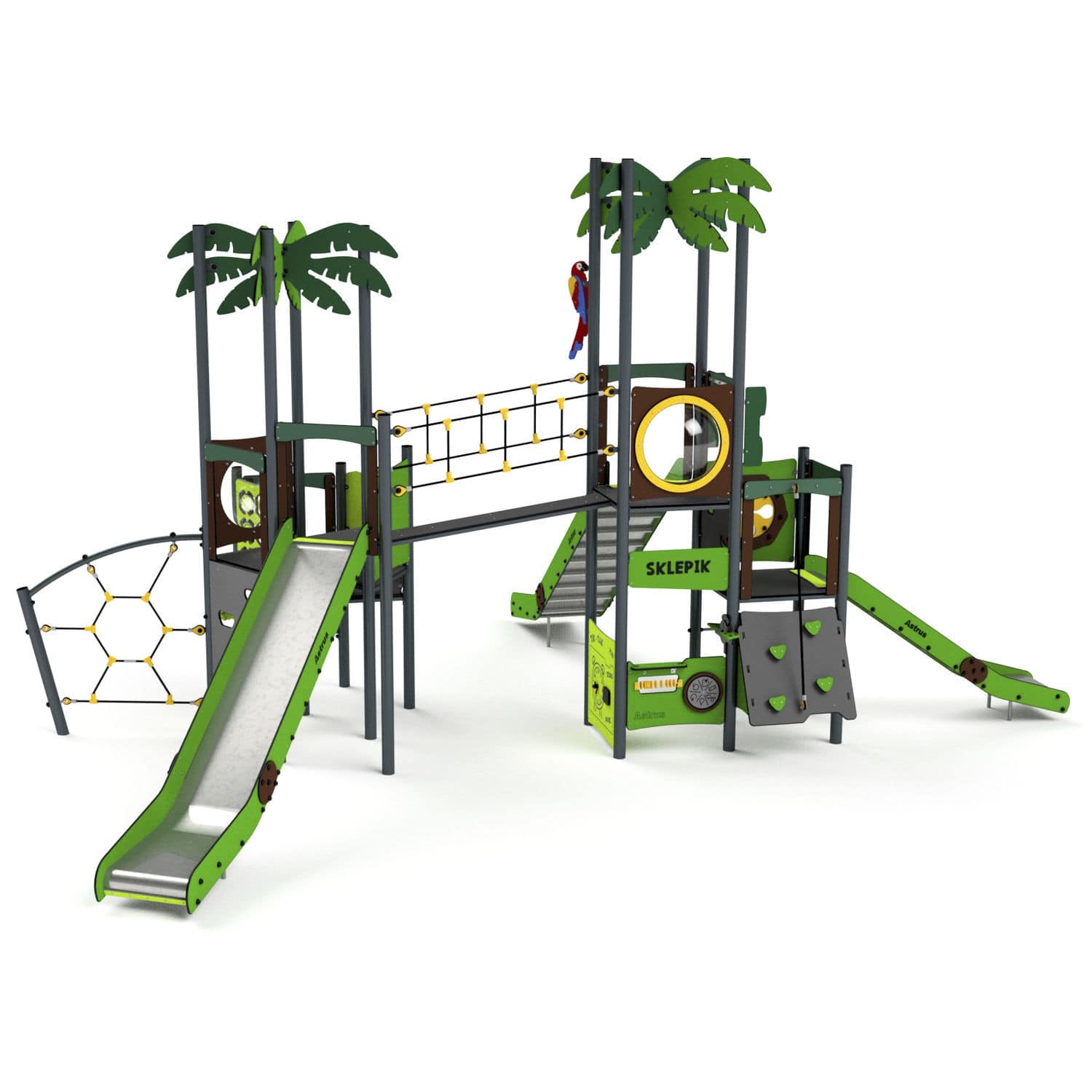 Playground structure - 11132 - Astrus Playgrounds - metal / HDPE / modular