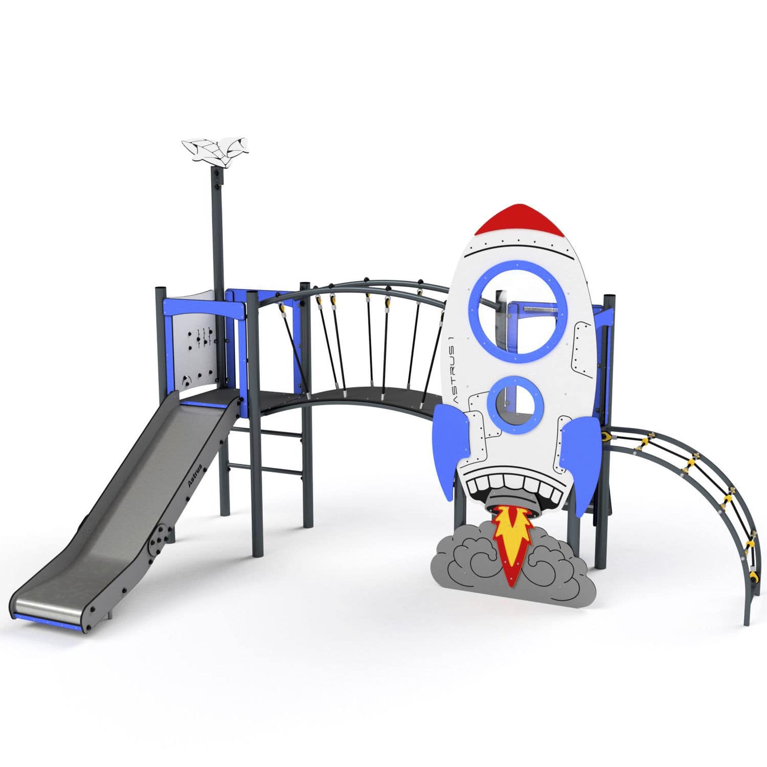 Playground structure - 11140 - Astrus Playgrounds - metal / HDPE / modular