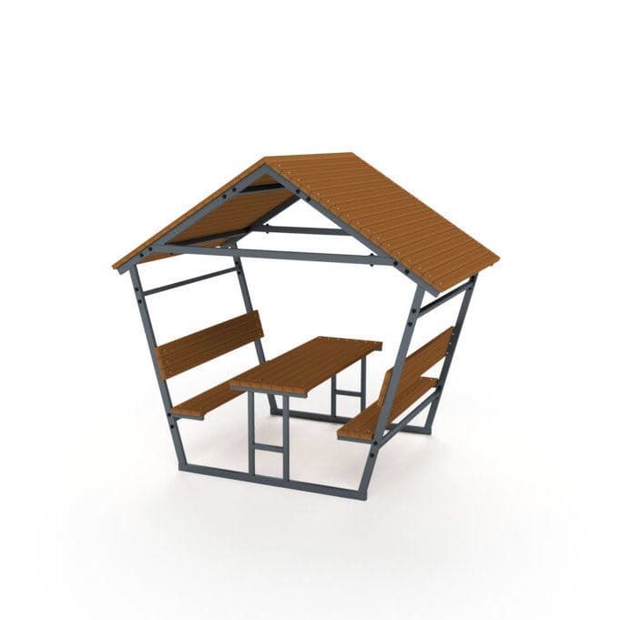 Contemporary table and bench set - 5023S - Astrus Playgrounds - wooden ...