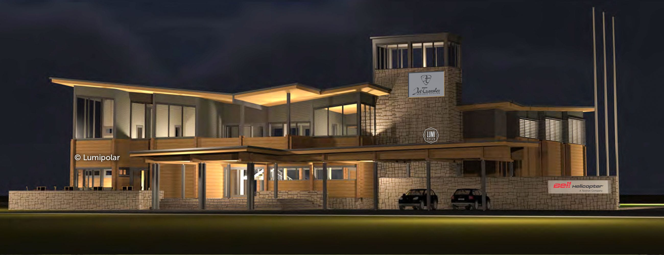 Prefab building - HELIPORT, MOSCOW - Lumi Polar - glue-laminated wood ...