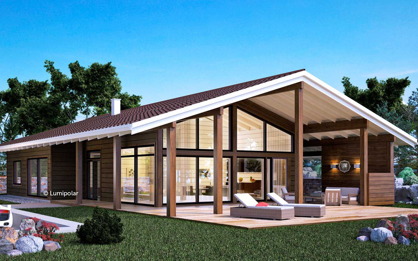 Standard model house - JENNI 195 - Lumi Polar - eco-friendly / energy ...