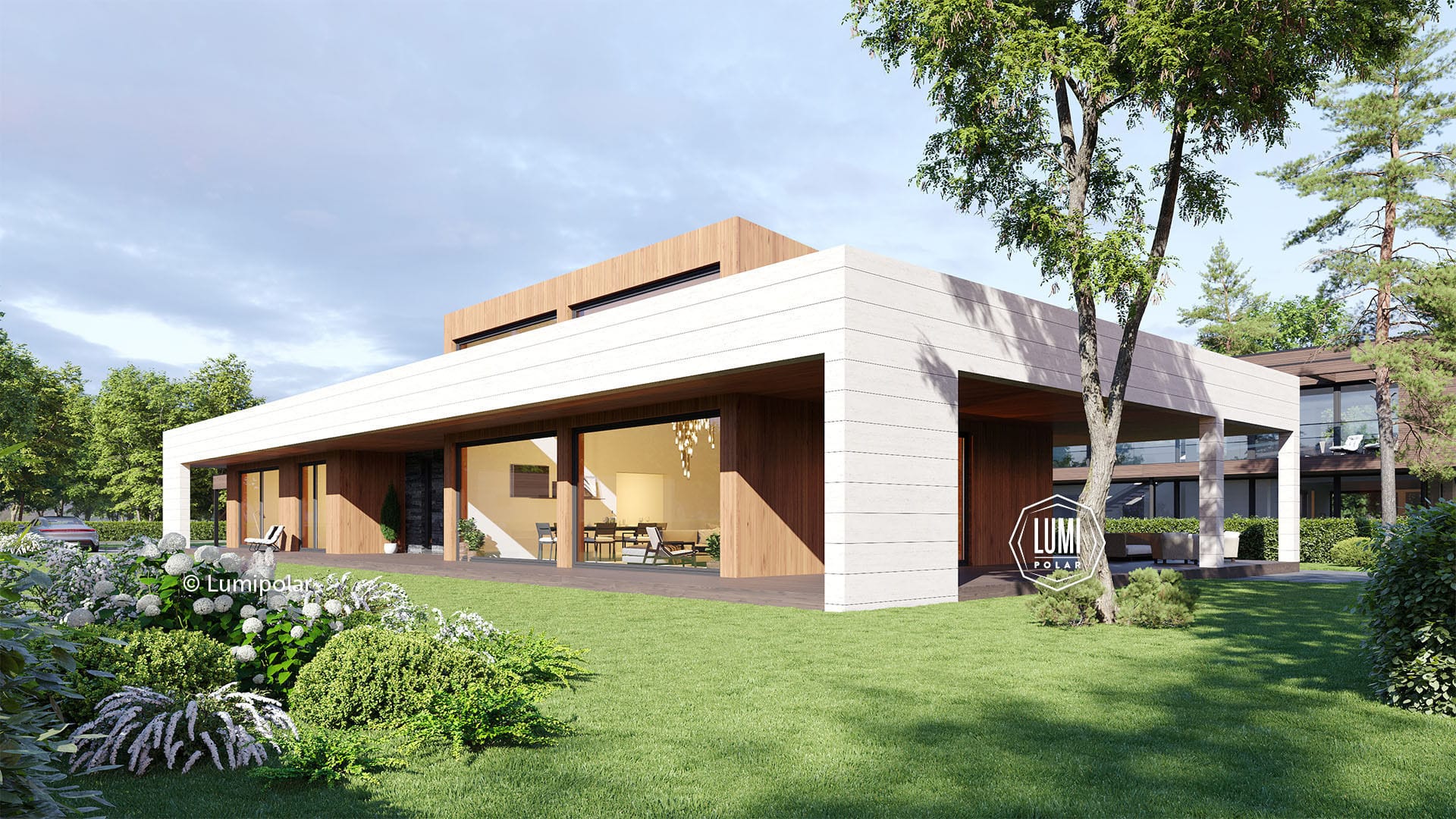 Standard model house - ARNO 252 - Lumi Polar - modern / with terrace ...