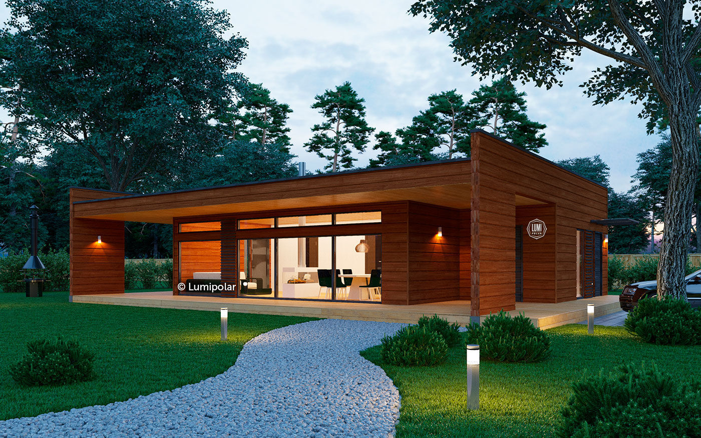 Prefab house - INGRID 97 - Lumi Polar - modern / wooden