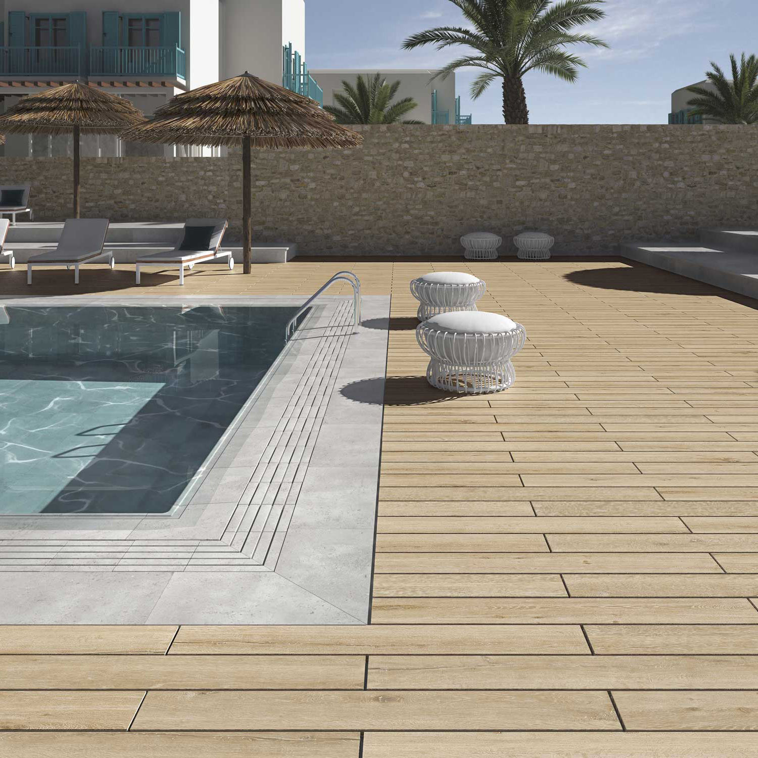 Outdoor tile - EXADECK OAK - Exagres - floor / porcelain stoneware / ceramic