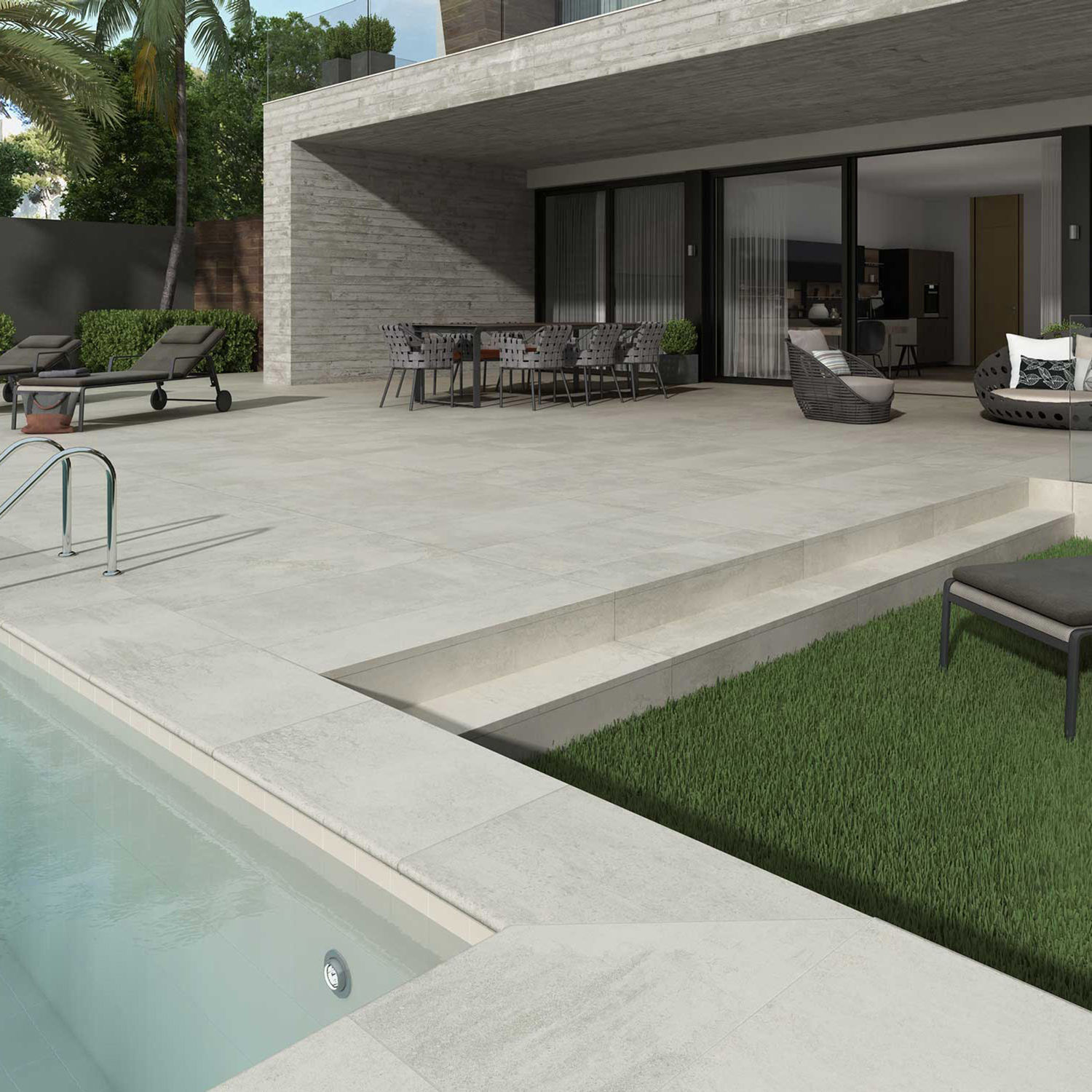 Porcelain stoneware tile - ÓPERA IVORY - Exagres - matte / enameled ...