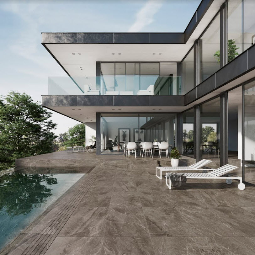 Porcelain stoneware tile - IMPERIAL MOCA - Exagres - polished / indoor ...