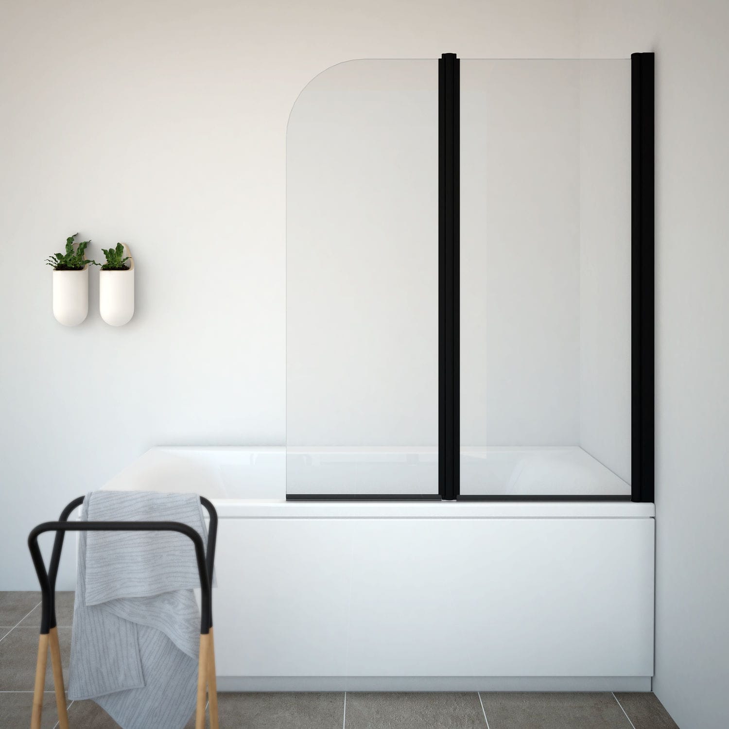 Fixed bath screen - TITAN II - Aquaestil plus - tempered glass ...