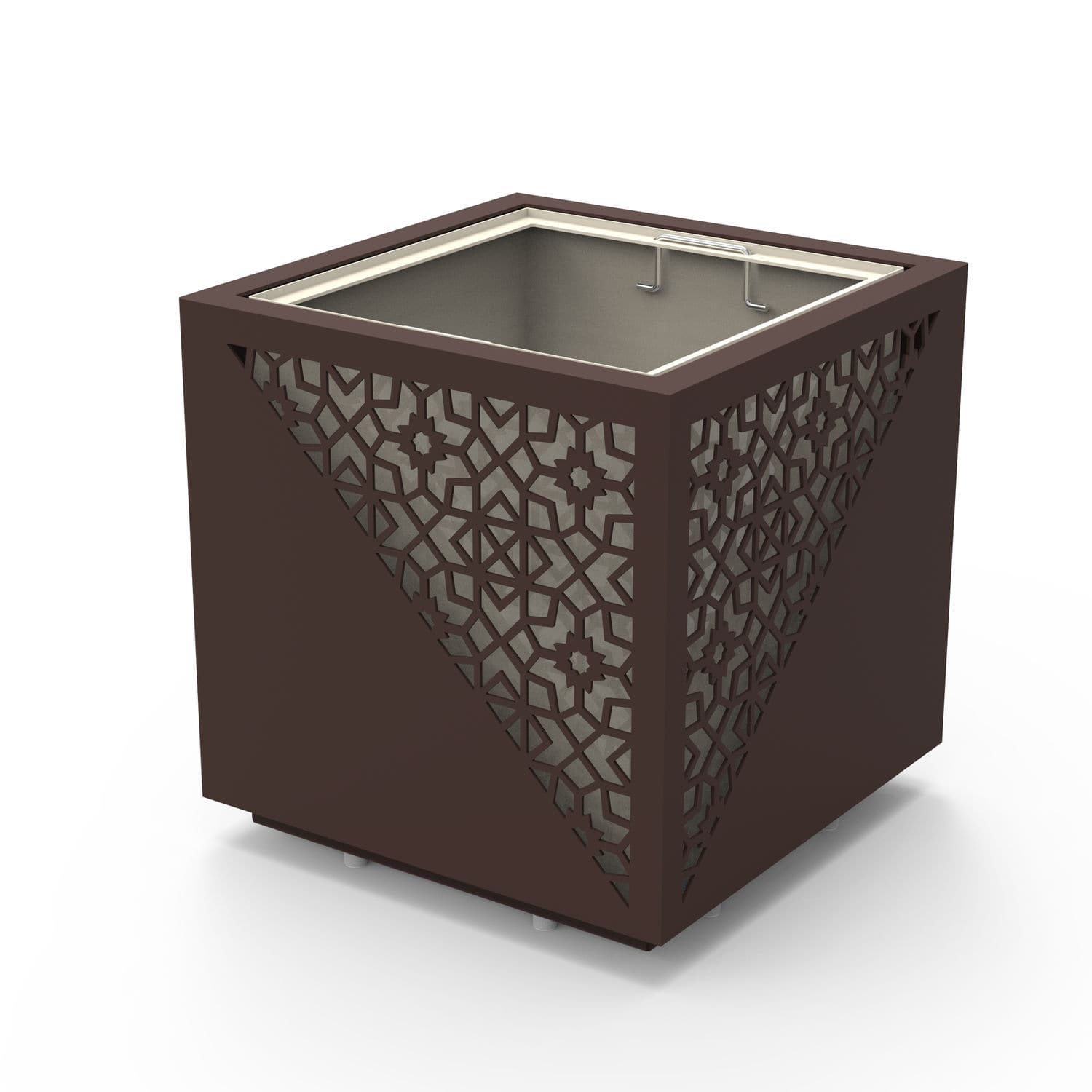Stainless steel planter - HERITAGE - Bluestream - square / contemporary ...