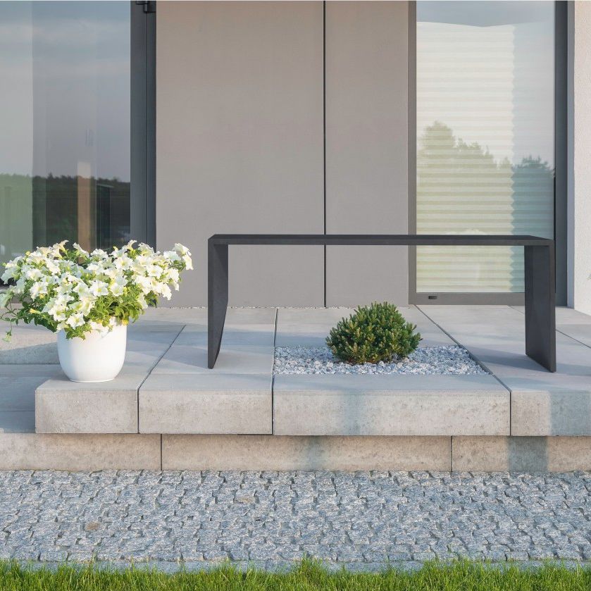 Contemporary public bench - REGULAR SLIM - Modern Line - concrete ...