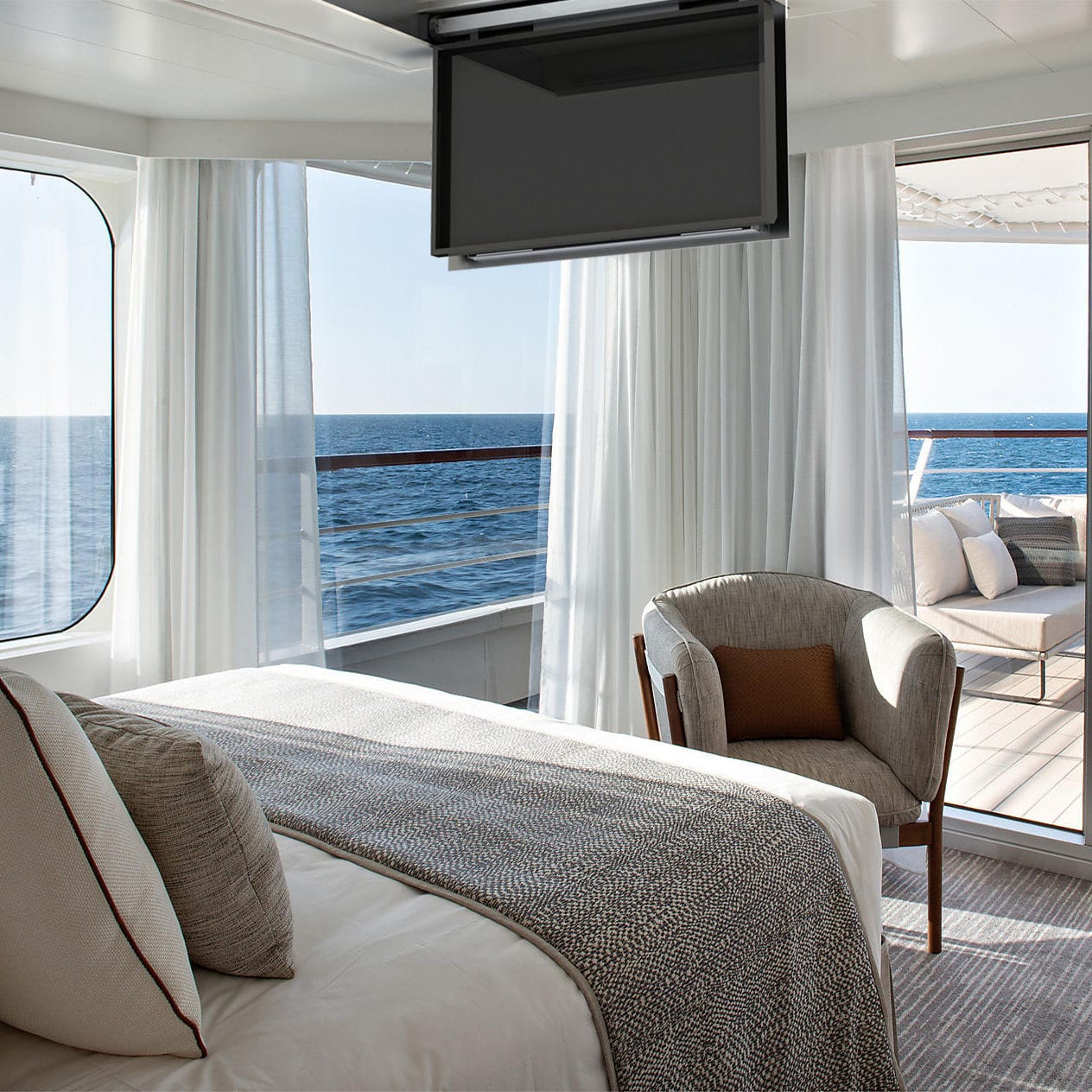 Contemporary TV ceiling mount - BS - Sea & Symphony srl - swivel ...