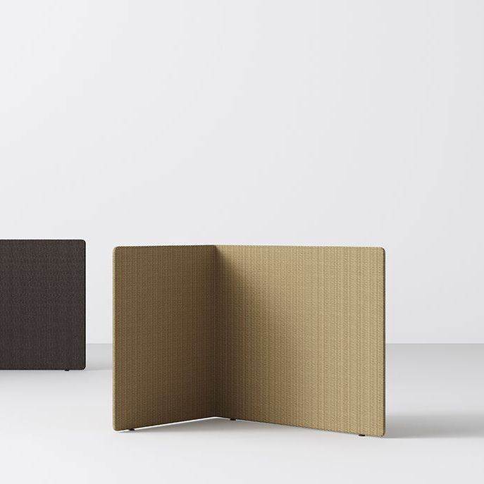 Contemporary screen - BOROUGH - STUDIO TK - rattan / for office / 2-panel