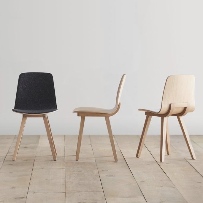 Contemporary chair - Kuskoa - STUDIO TK - indoor / fabric / oak