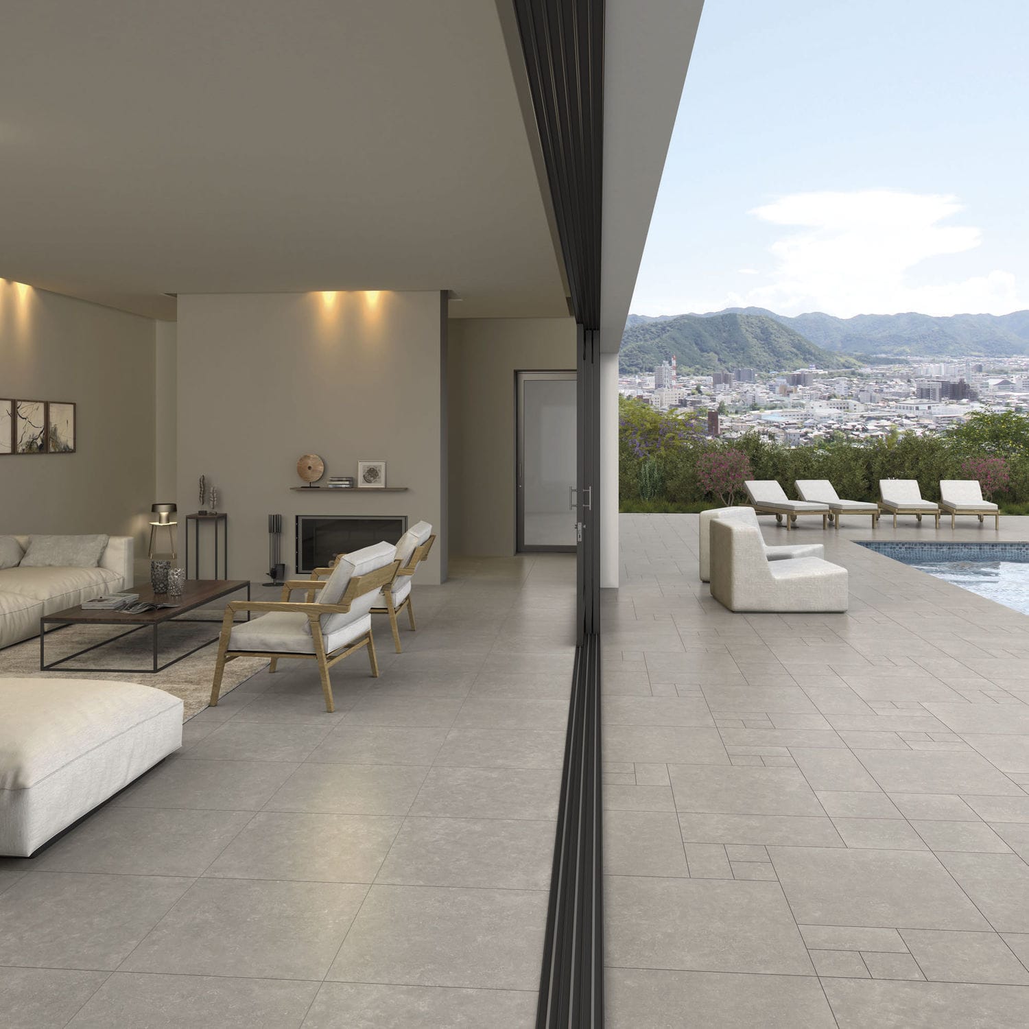 Porcelain stoneware tile - LUNA - Aleluia Ceramicas S.A - natural ...