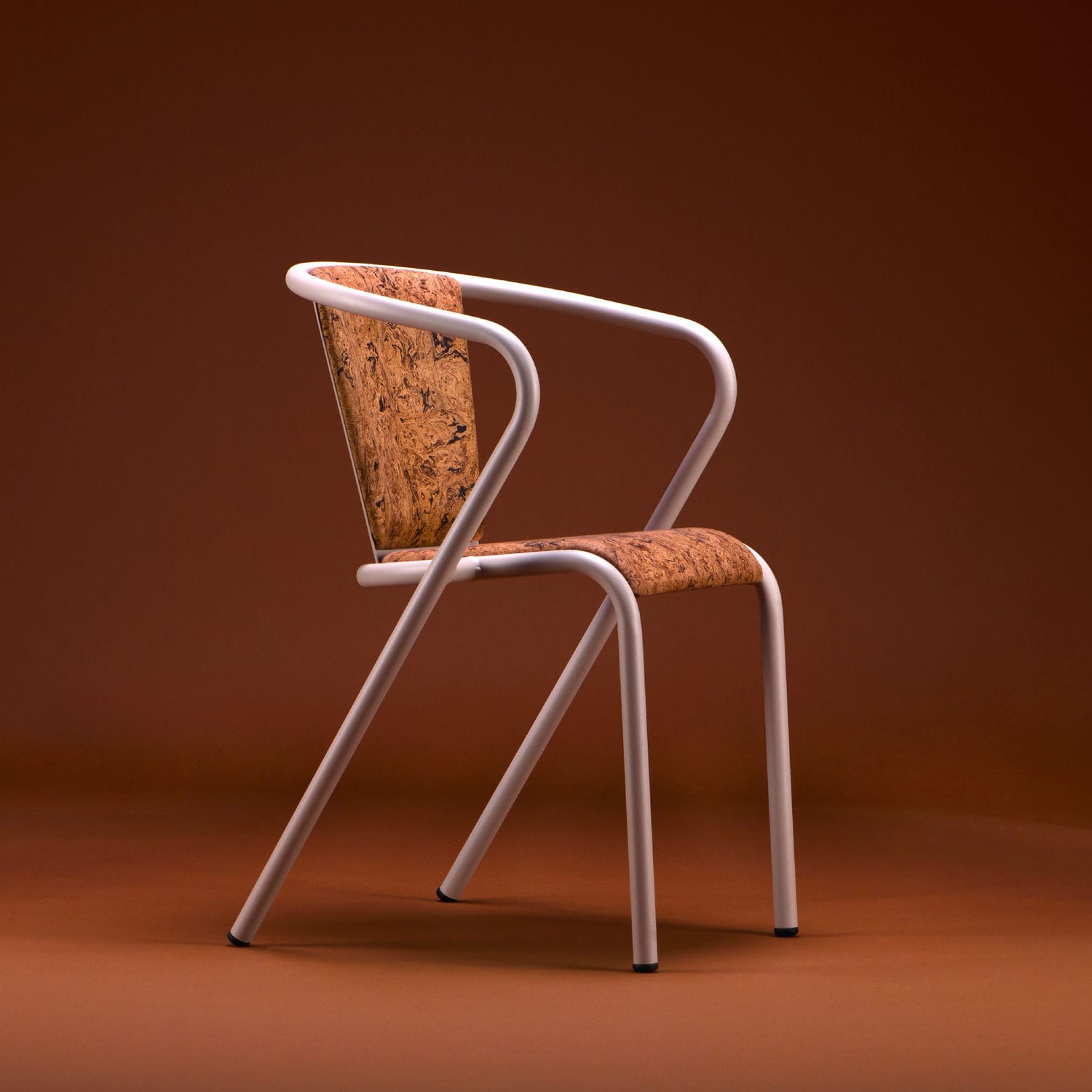 Contemporary chair - BICAchair - BICA chair - indoor / cork / steel base