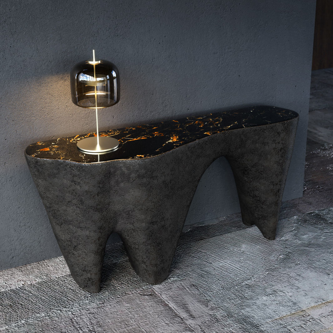 Organic design sideboard table - ODYSSEY - KARPA - marble / resin base ...