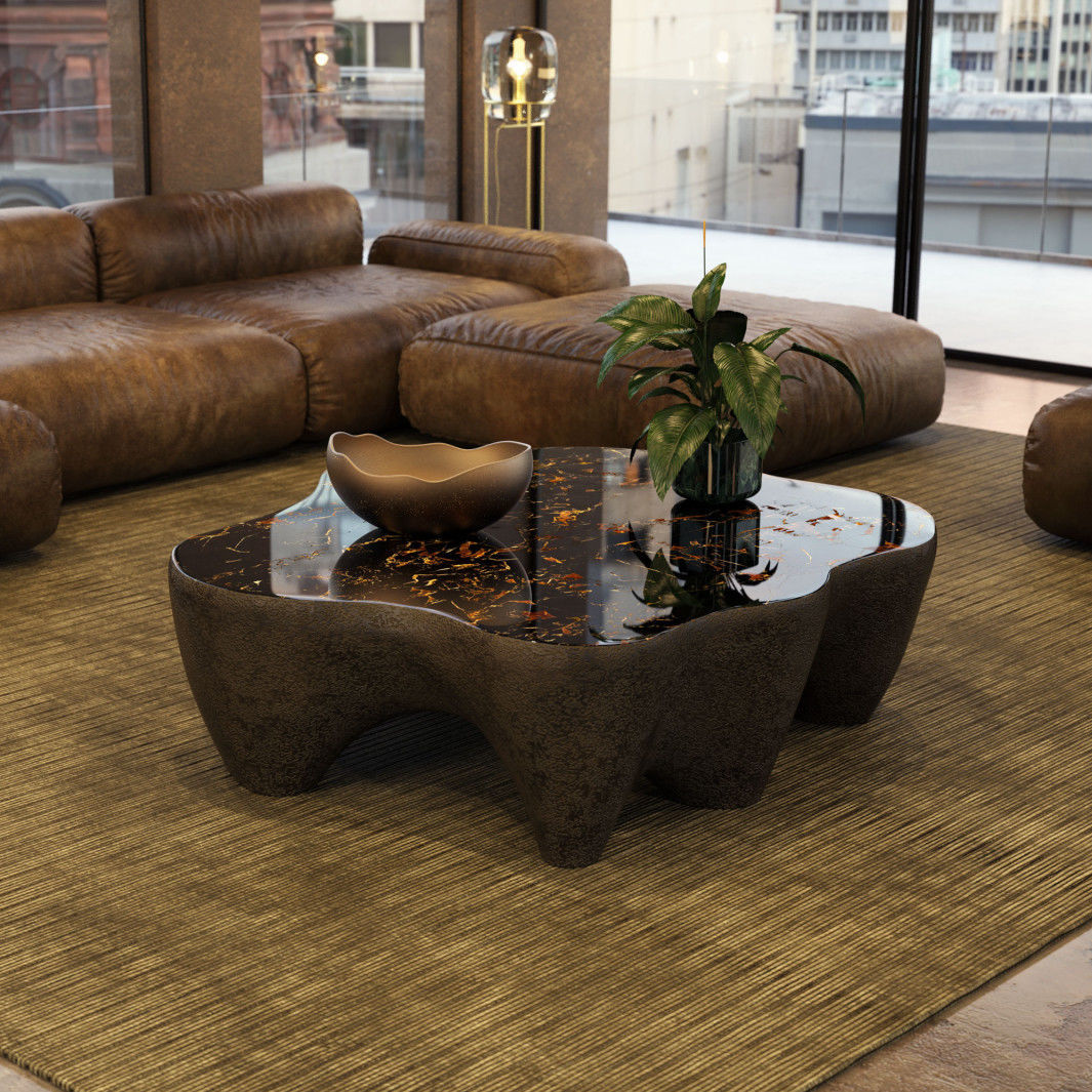 Organic design coffee table - ODYSSEY - KARPA - marble / fiberglass ...