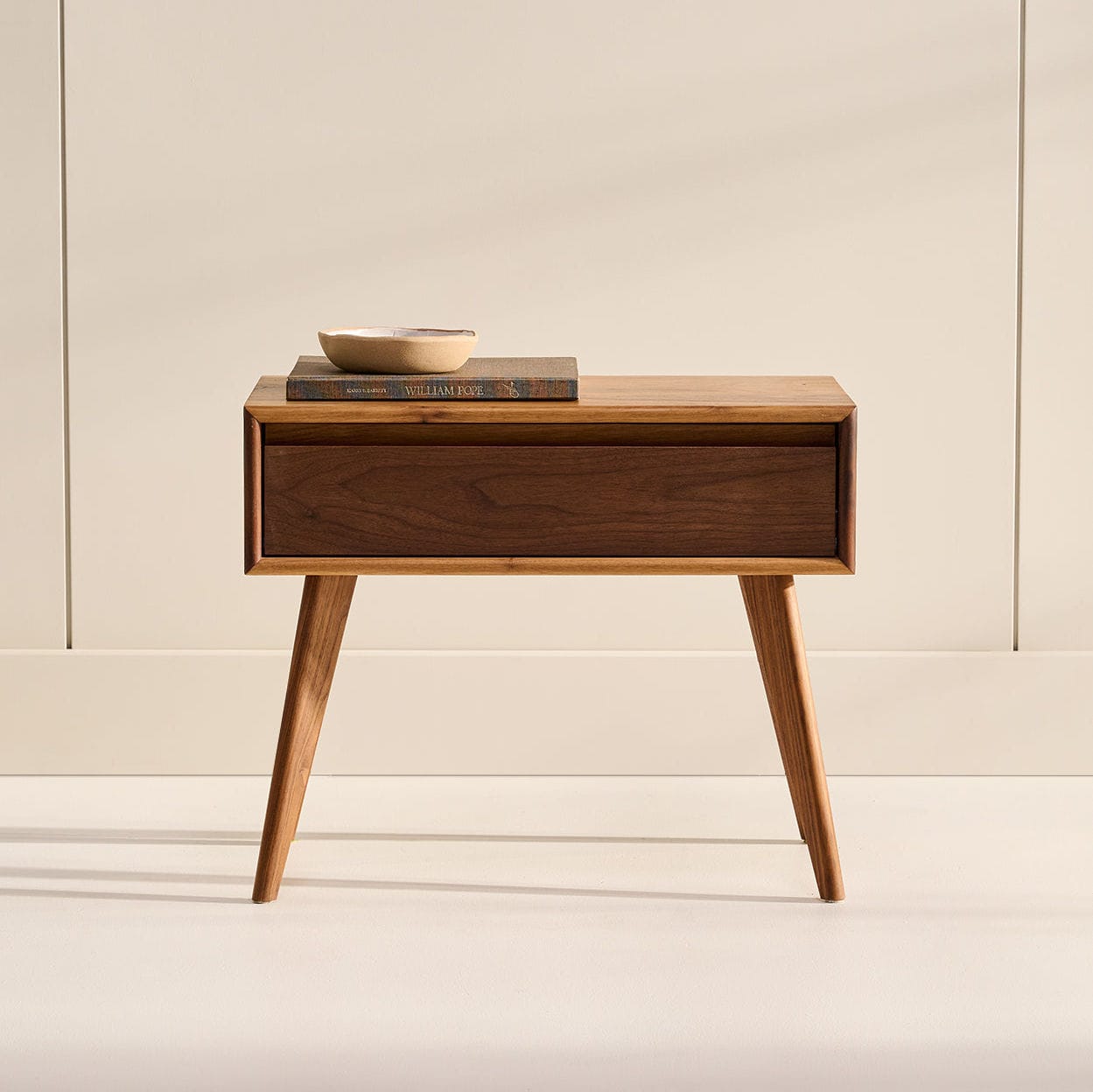 Contemporary bedside table - T313T - KASTELLA - walnut / maple / white oak