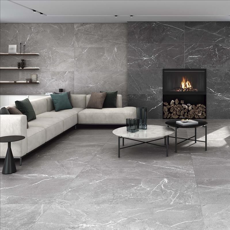 Porcelain stoneware tile - MALEK - STN - natural stone / pearly finish ...