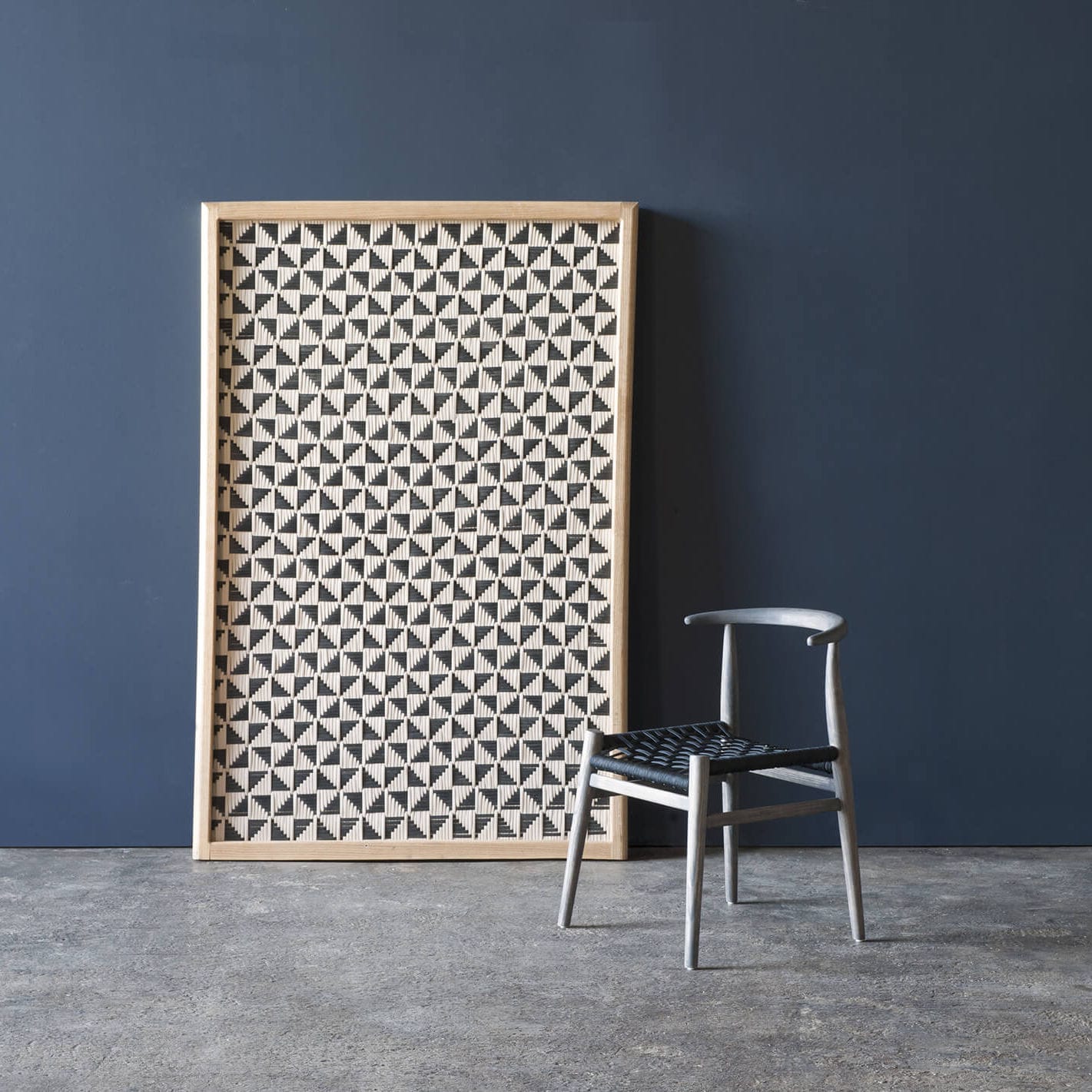 Contemporary chair - NGUNI - VOGEL - plastic / rope / iroko base