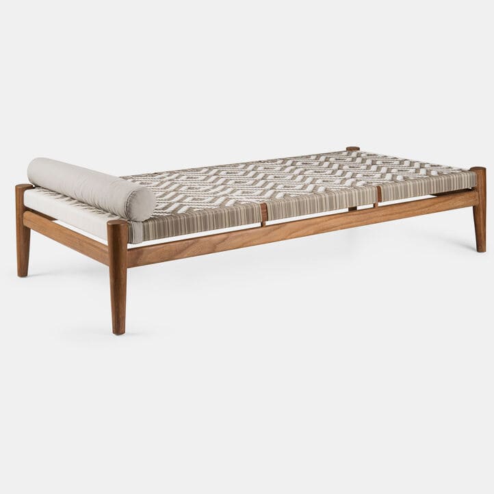 Contemporary day-bed - NGUNI - VOGEL - rope / iroko / indoor