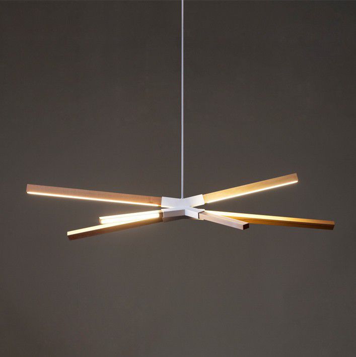 Hanging light fixture - SKY BANG - Stickbulb - LED / wooden