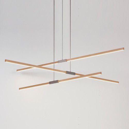 Hanging light fixture - MULTIPLE - Stickbulb - LED / linear / wooden