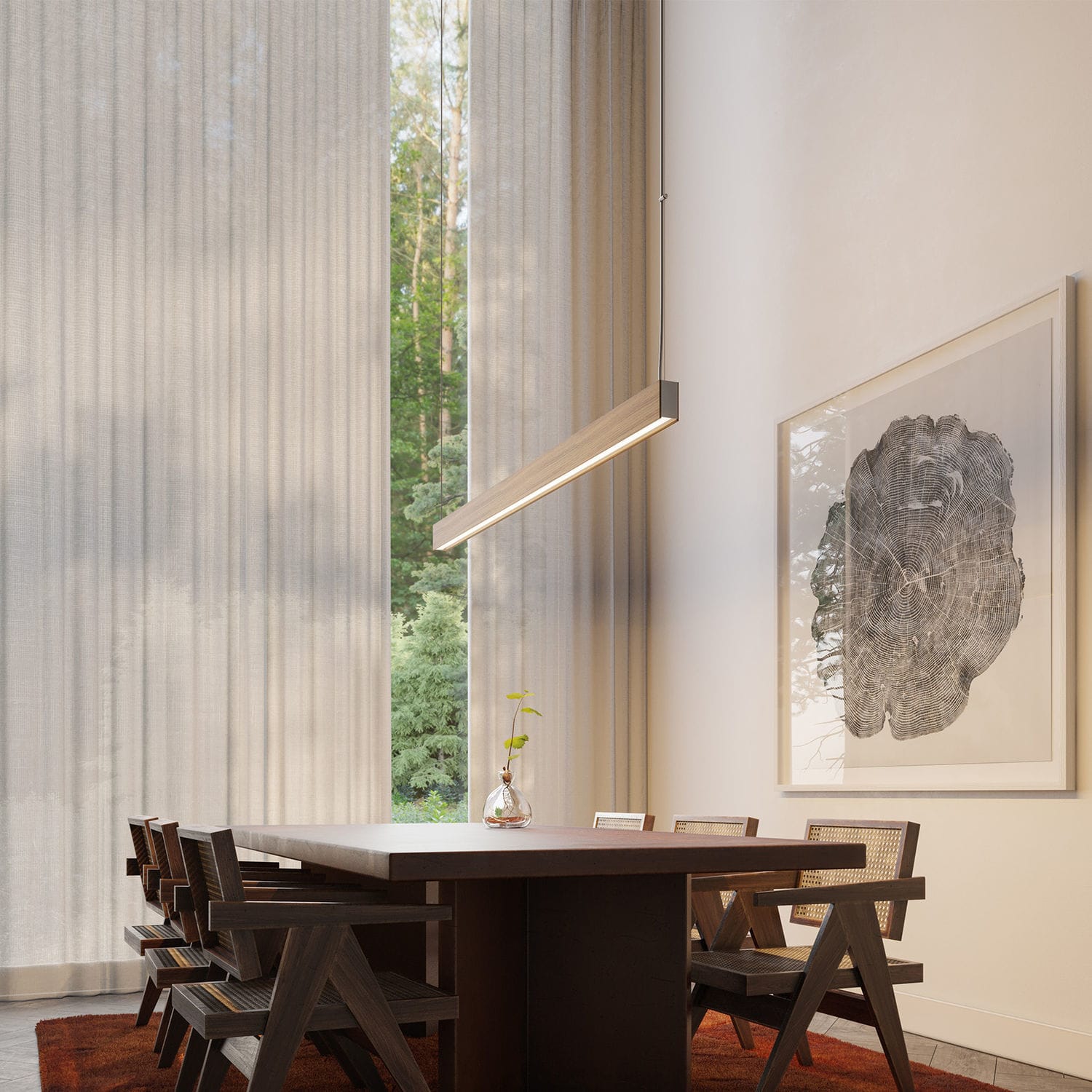 Pendant lamp - TREELINE - Stickbulb - wood / contemporary / corded