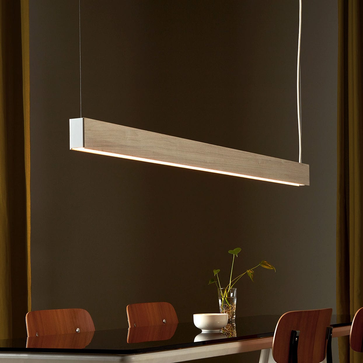 Pendant lamp - TREELINE - Stickbulb - wood / contemporary / corded