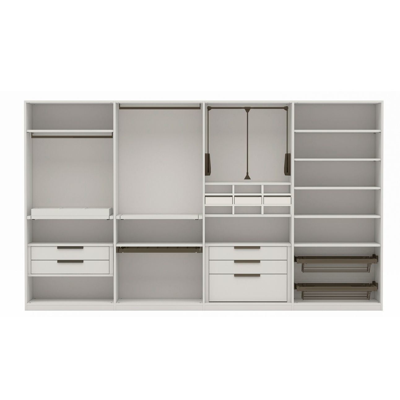 Contemporary wardrobe - BASE C - EMEDE - melamine / sliding door ...