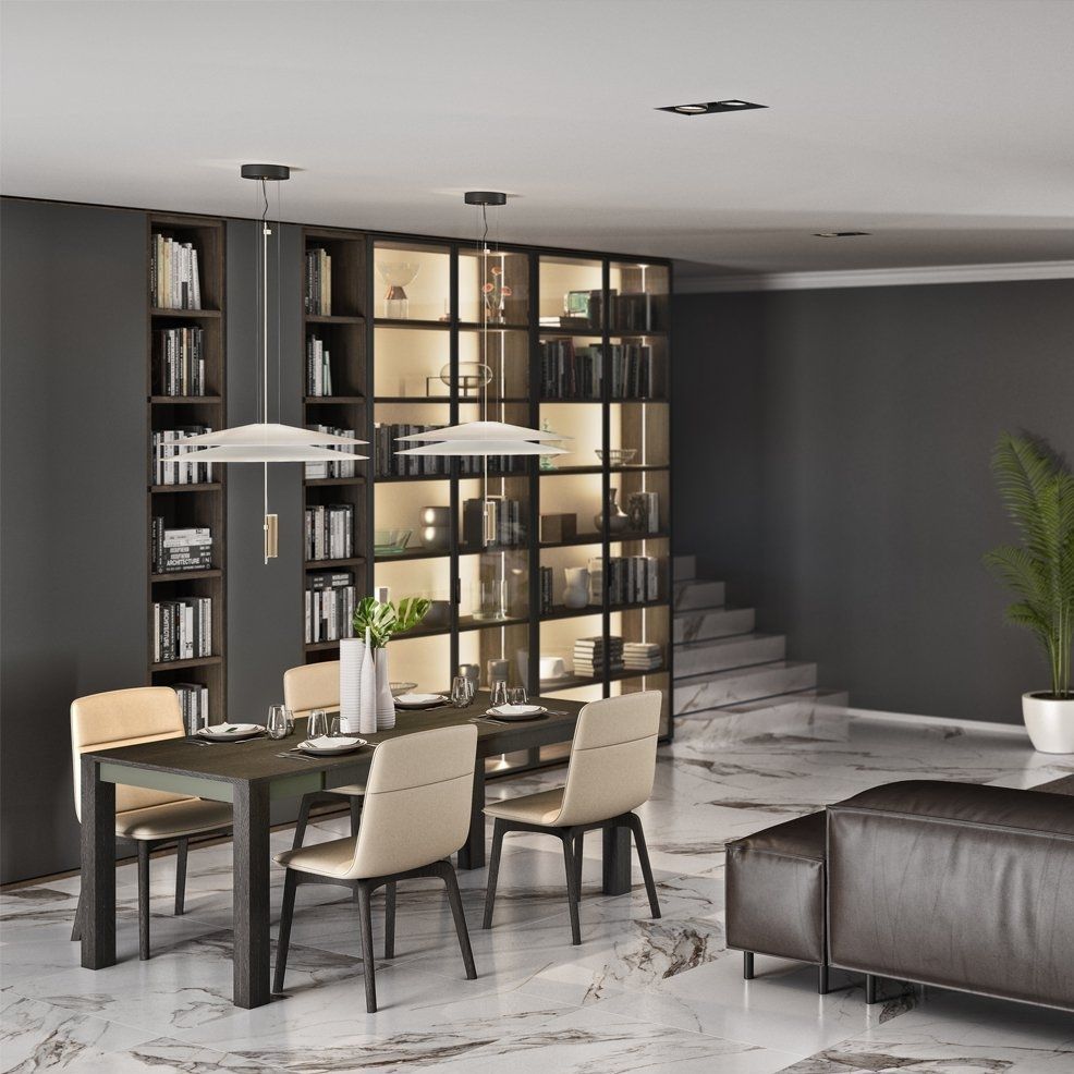 Contemporary dining table - LOOK - EMEDE - wooden / wooden base ...