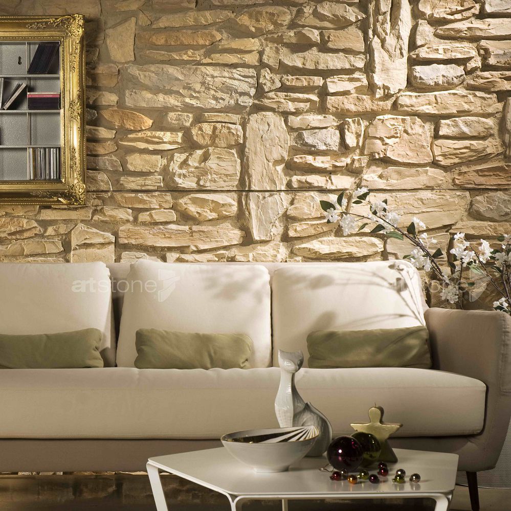 Interior wall-covering - RUSTICA - Artstone - exterior / stone / textured