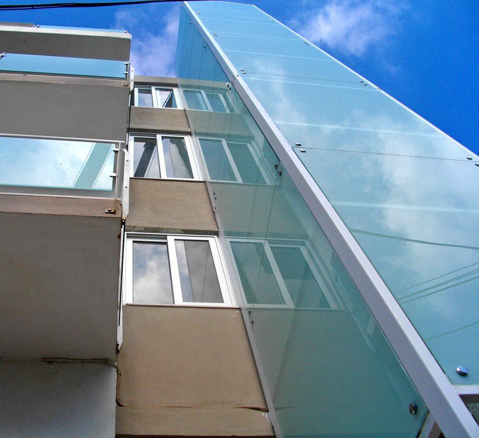 Safety glass panel - Jamar - structural / tempered / translucent