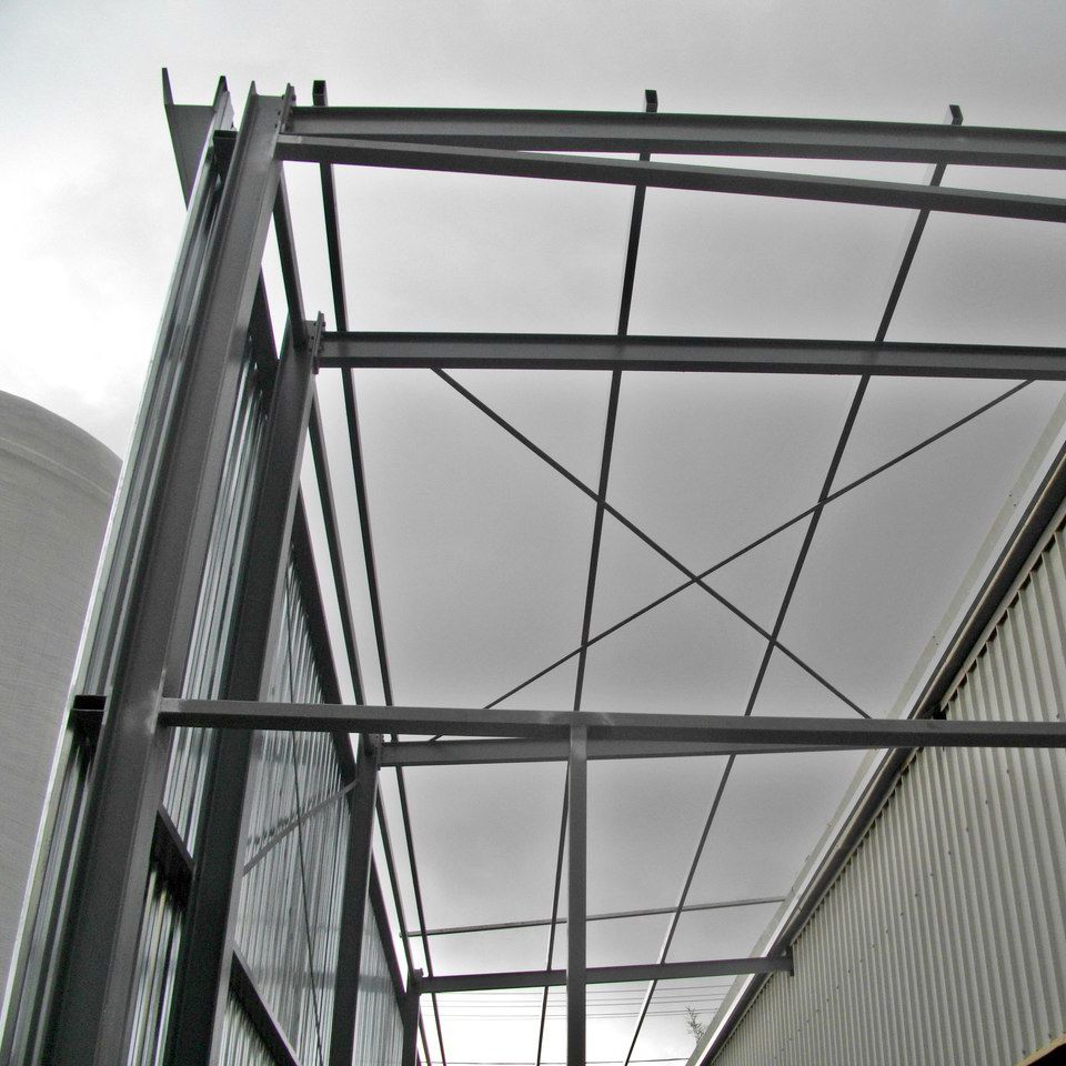 Metallic structure for industrial buildings - Jamar - galvanised steel ...