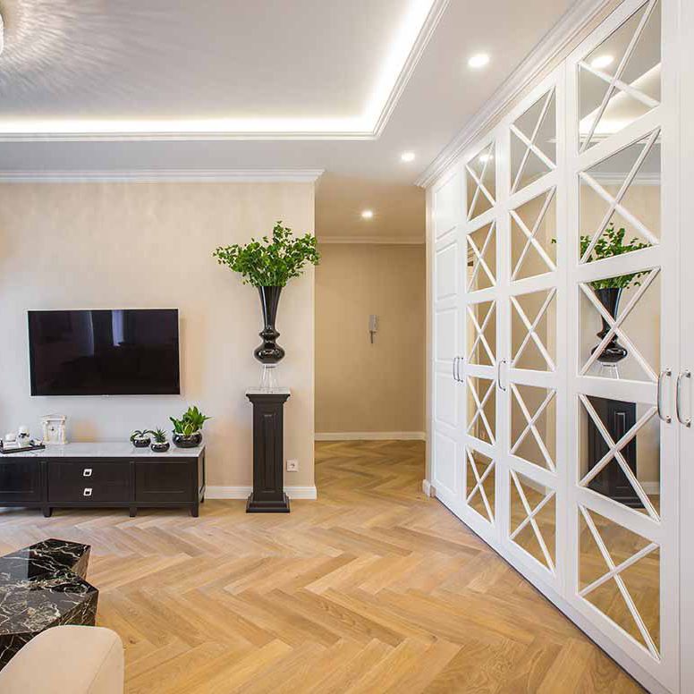 Solid parquet floor - ROYAL - Frevini studio - oak / chevron / oiled