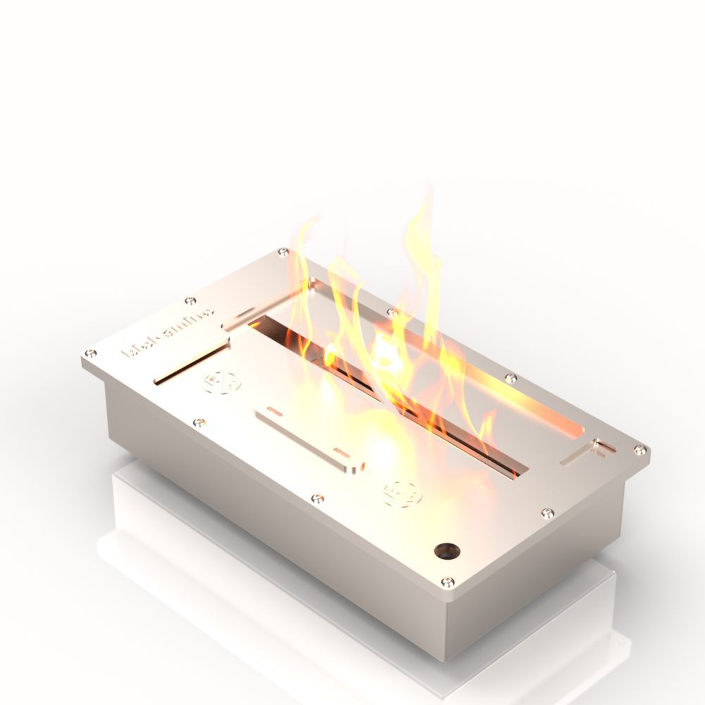 Stainless steel bioethanol burner - BR300RW - bioKamino - rectangular ...