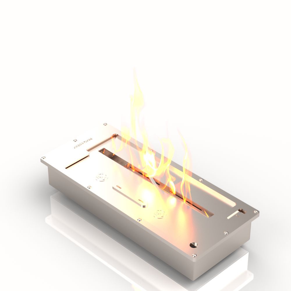 Stainless steel bioethanol burner - BR400RW - bioKamino - rectangular ...