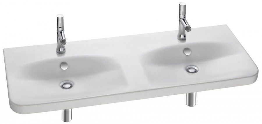 Countertop washbasin - E4488 - JACOB DELAFON - ceramic / double ...
